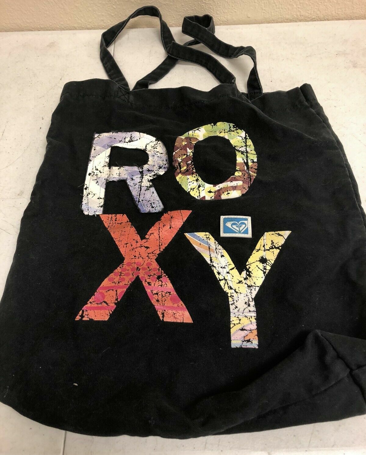 Black Roxy Bag Handbag Book Bag Carrier Skater Chick Bag Purse Tote ...