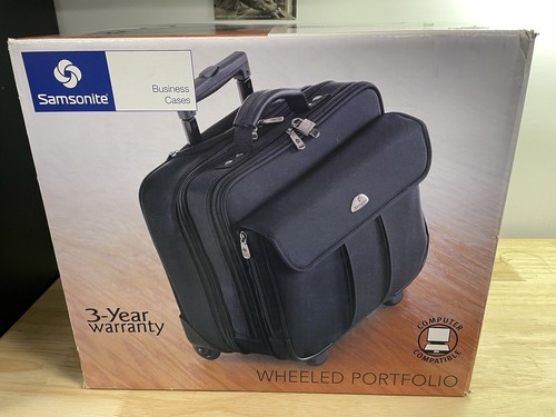 NEW-Samsonite Black Wheeled Portfolio Laptop Rolling Carry-On Model ...