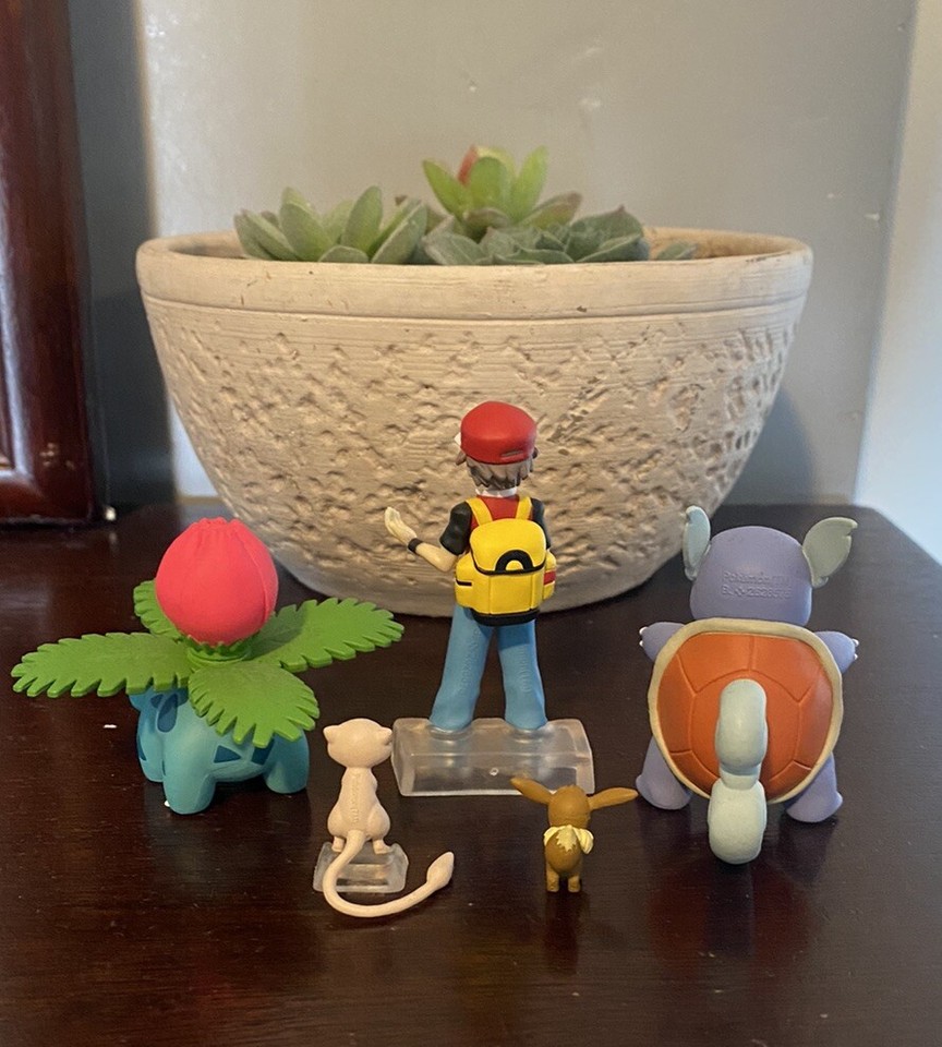 Pokemon Scale World Kanto Figure Lot Bandai Red Wartortle Eevee Mew ...