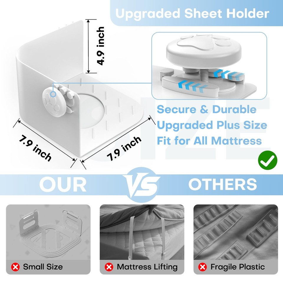 Lock Bed Sheet Holders Bed Sheet Holders for Corners Heavy Duty Lock Sheets H... | eBay