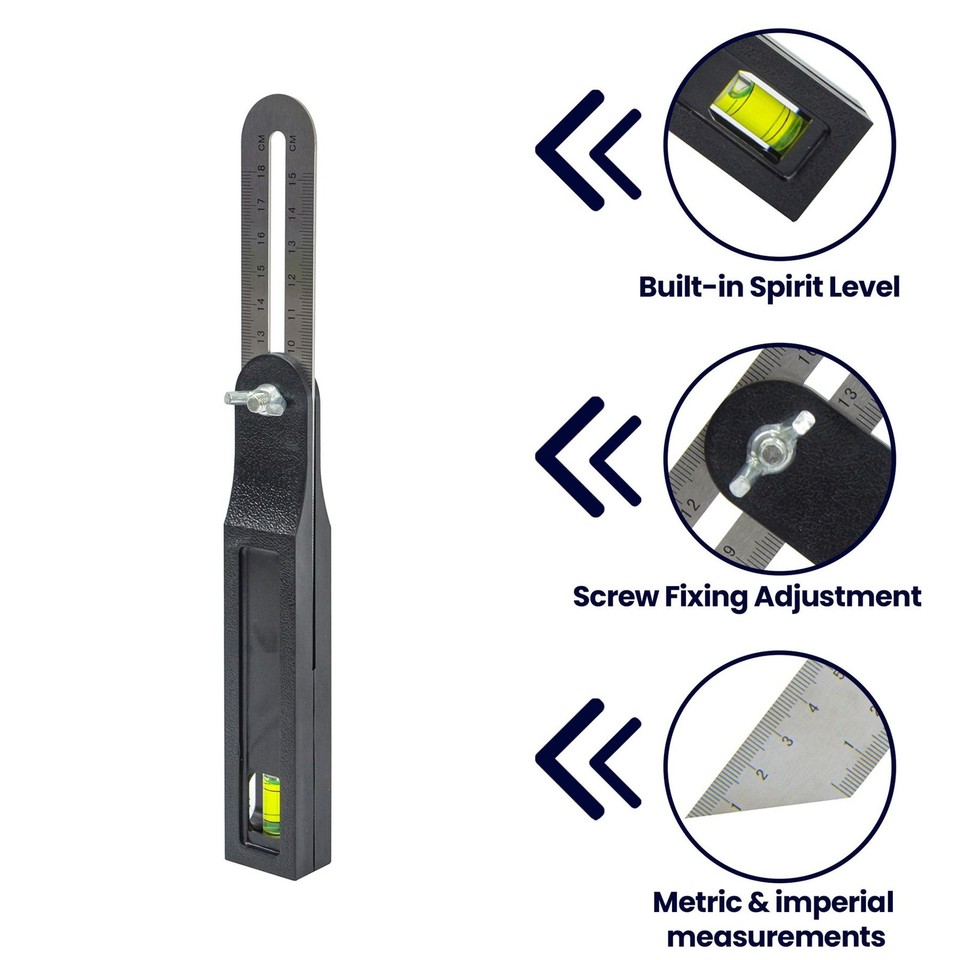 Sliding Bevel Square Adjustable Carpenter's Gauge Angle Finder Wood ...