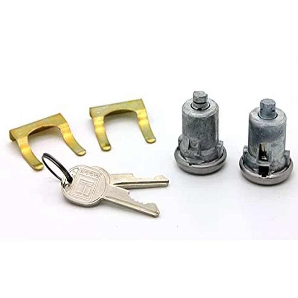Silver Door Lock Cylinder PAIR / FOR LISTED CHEVROLET TRUCK & SUV NEW ...