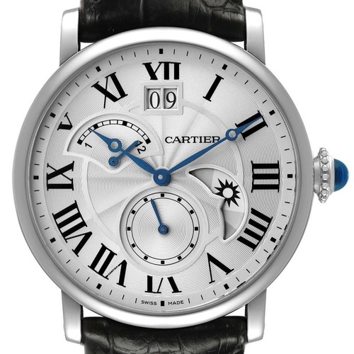 Cartier Rotonde Retrograde GMT Steel Silver Dial Mens Watch W1556368 | eBay