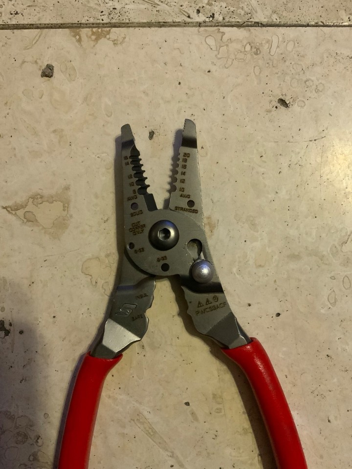Snap On 9” Wire Stripper/Cutter/Crimper Pliers PWCS9ACF New | eBay