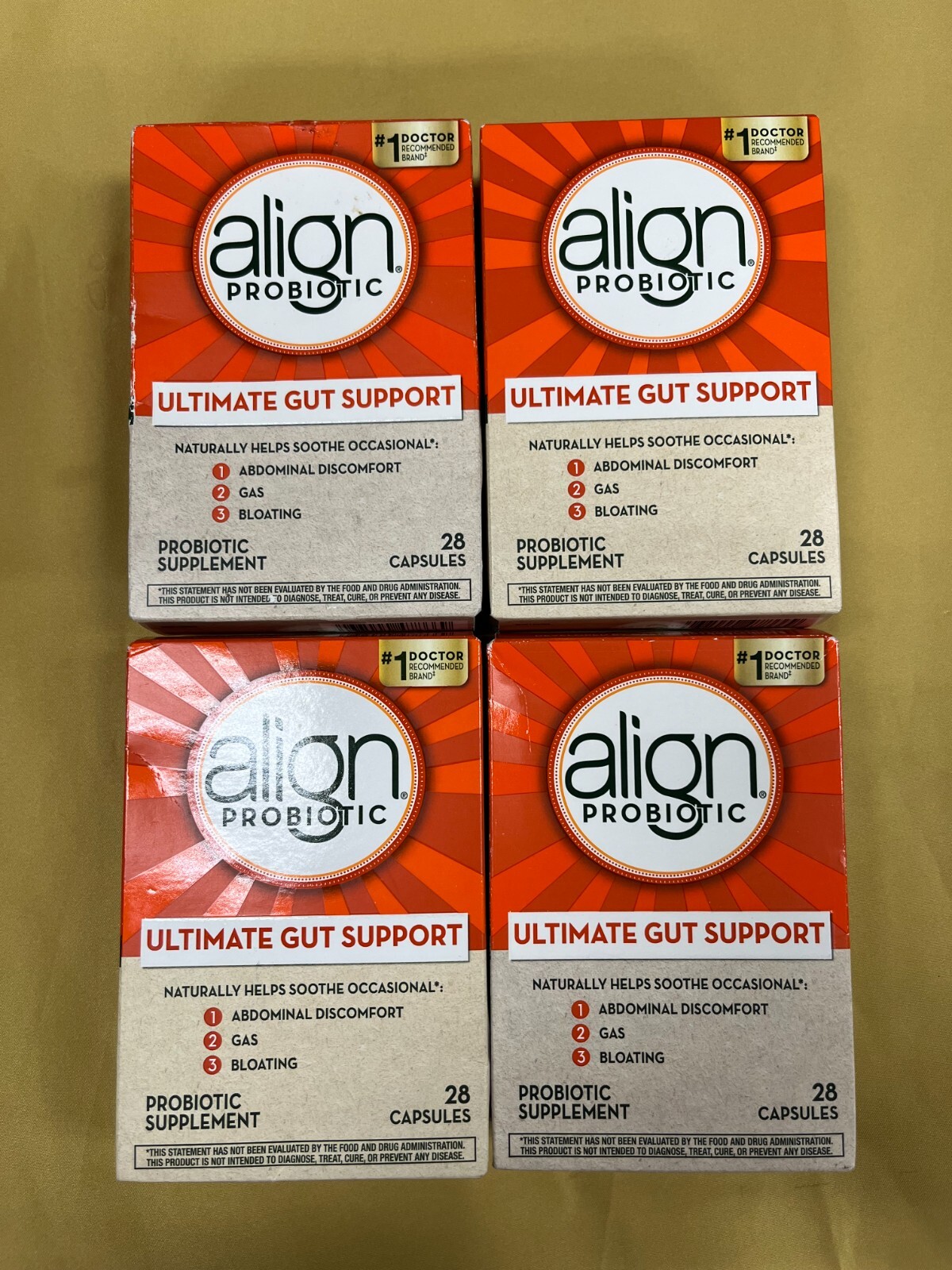 4 New Align Probiotic Ultimate Gut Support - 28 Capsules Each Box Exp ...