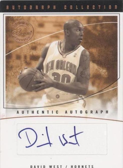 2003-04 Flair Final Edition - Autograph Collection David West #AC-DAV ...