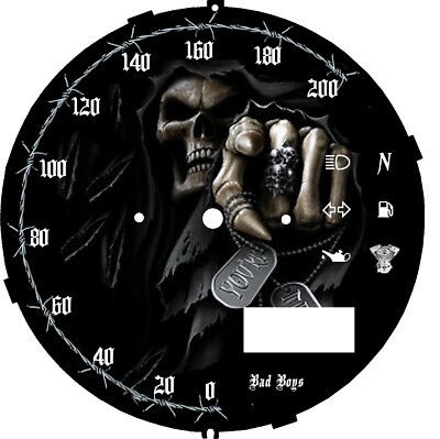 yamaha V Star 950 Custom Speedo Face Plate KM/H & MPH | eBay