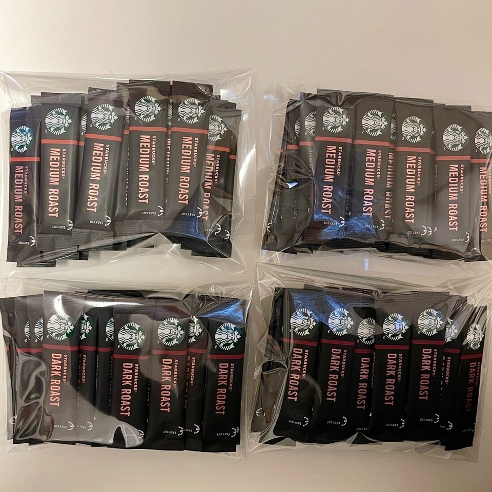 50+50Packets Starbucks Premium Instant Coffee Dark Medium Roast Fine ...