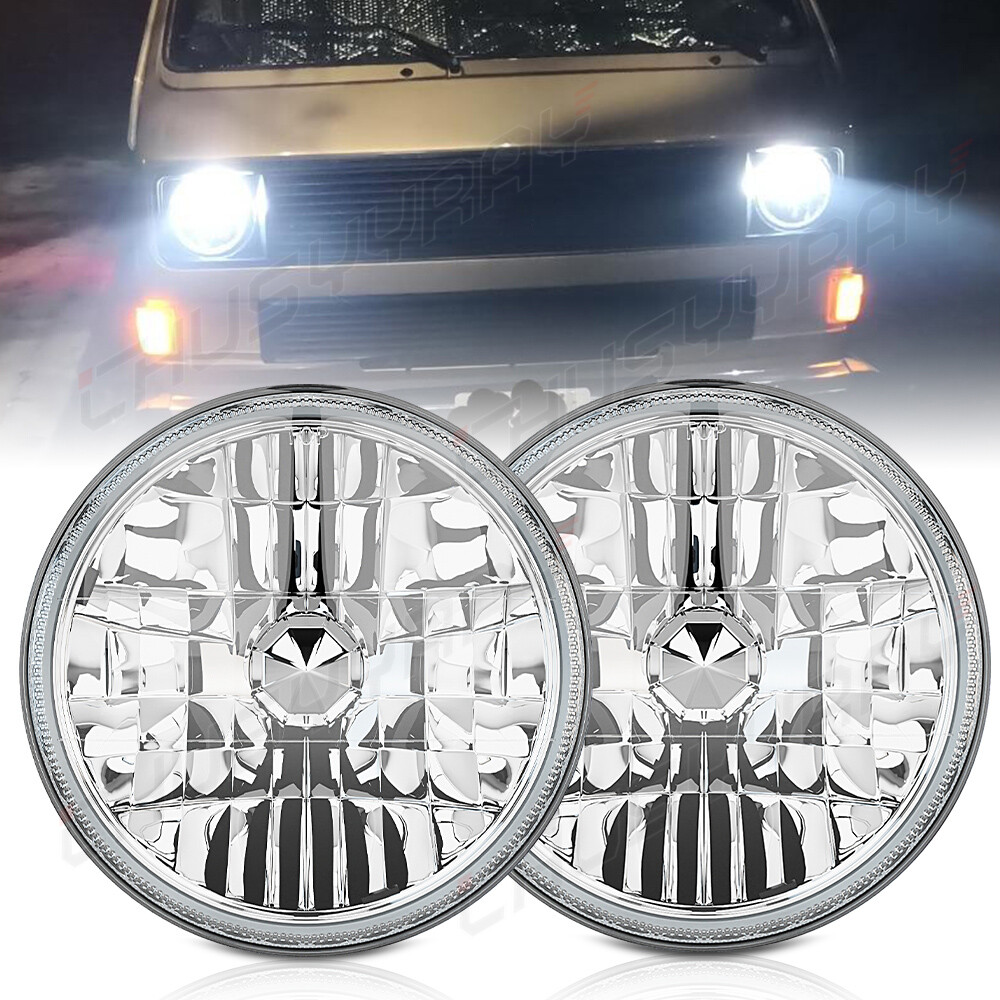 For Chevy C10 C20 C30 K10 G20 7" Inch Round LED Headlight HiLo Beam ...