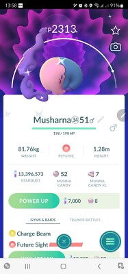 Pokémon Shiny Musharna ( Munna Evolution ) GO | eBay