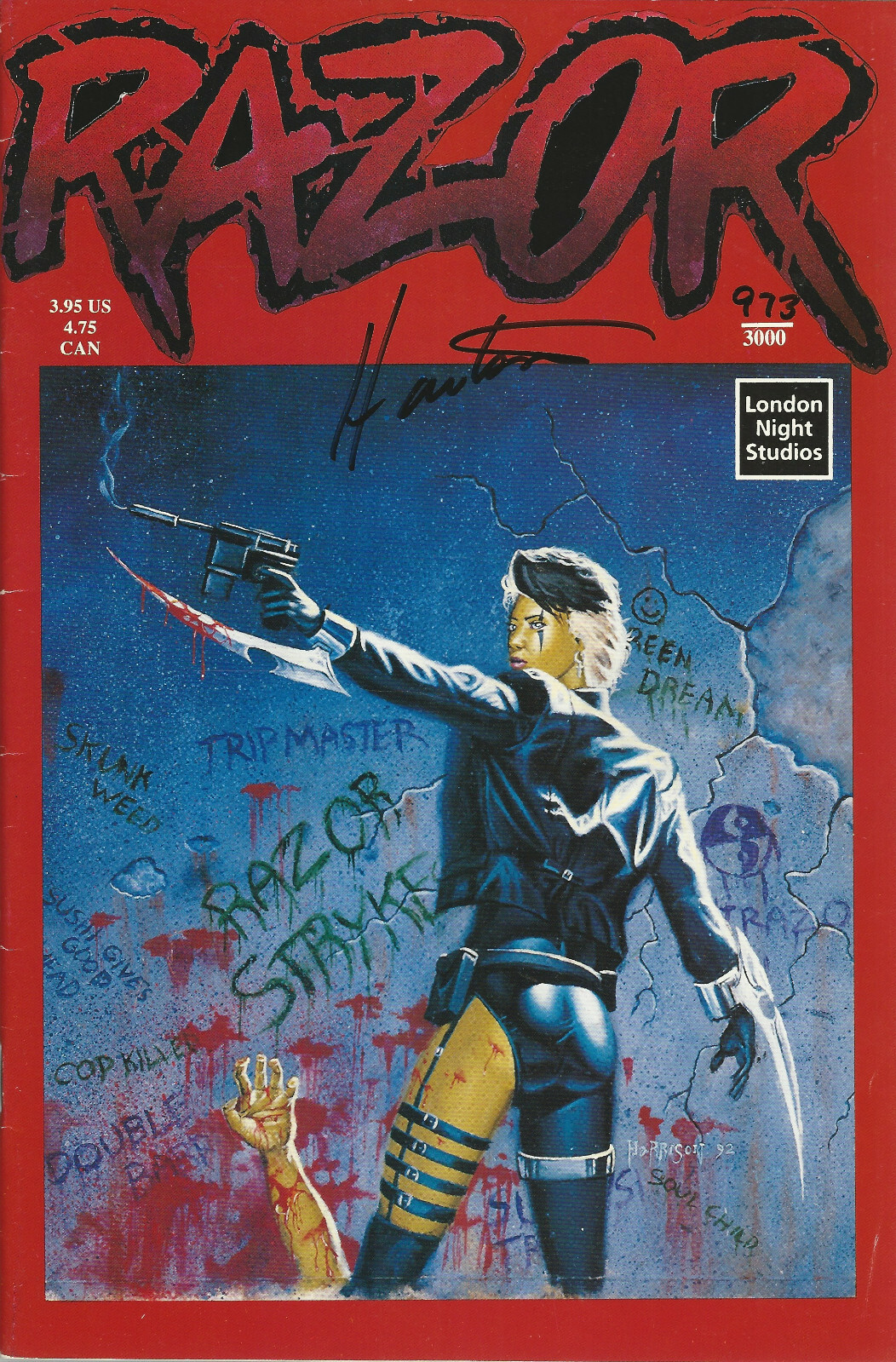 Razor #2 Signed Everette Hartsoe Red Limited Ed 3000 London Night ...