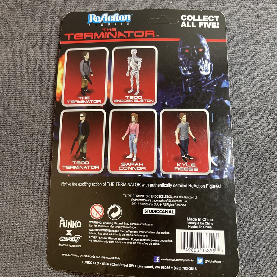 The Terminator T800 3.75" Reaction Figure Funko Arnold Science Fiction ...