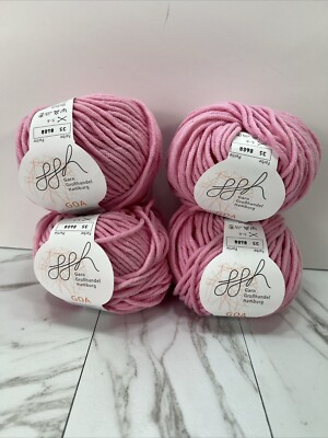 Lot Of 4 Goa Baumwolle Cotton Polyacryl Acrylic Pink Yarn 50g 60m | eBay