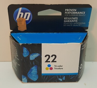 Genuine HP 22 Tri Color Ink Printer Cartridge Inkjet EXP: Jan 2017 ...