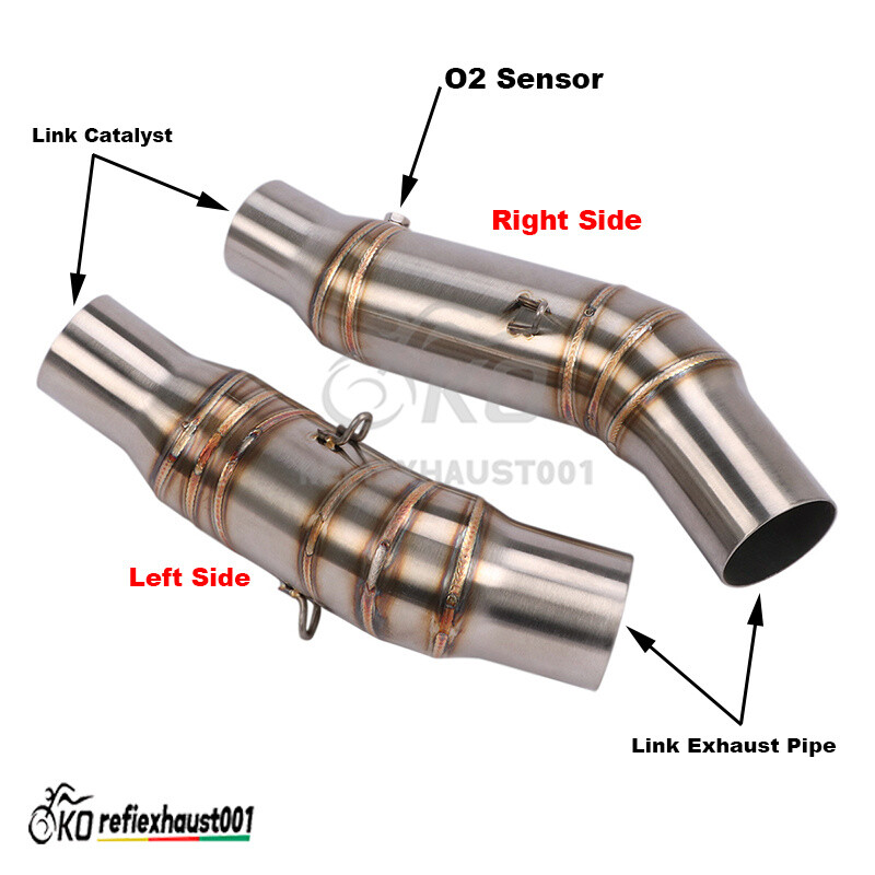 Middle Link Tube Exhaust Muffler Pipe Set For Kawasaki Z1000 10-22 ...