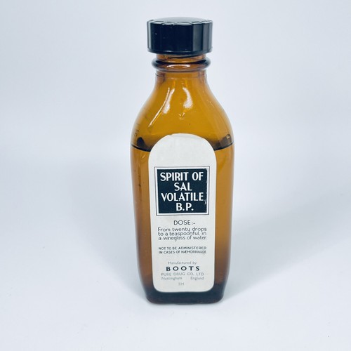 Vintage Spirit Of Sal Volatile B.P. Glass Bottle Boots Pure Drug Co ...