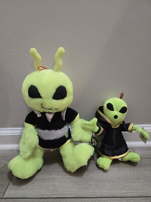 Vintage Nanco Martian Ambassador Plush Green Alien Black Robe Hood ...