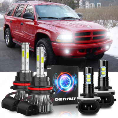 For Dodge Durango 2001-2003 6000K Combo 4x LED Headlight Hi/Lo + Fog ...