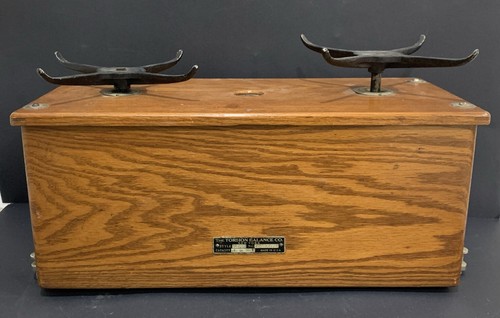 1900's The Torsion Balance Co USA Made Style 258 Scale Oak Case Drug ...