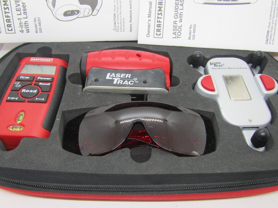 Craftsman 4-in-1 Level w/Laser Trac & Laser Guided Measuring Tool w ...