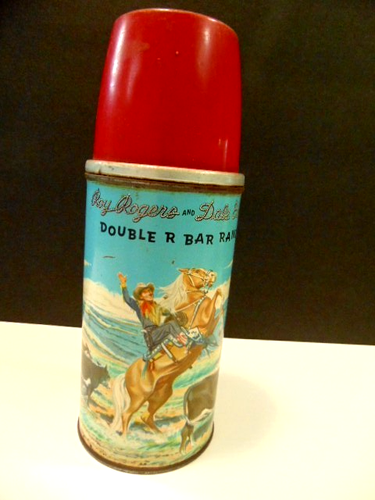 vintage metal Roy Rogers & Dale Evans Double R Bar Ranch thermos | eBay