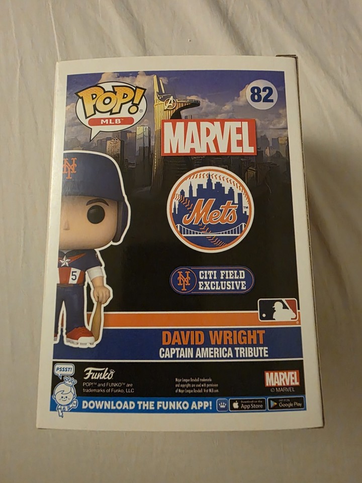 NY Mets David Wright Funko Pop Captain America Citi Field Exclusive SGA ...