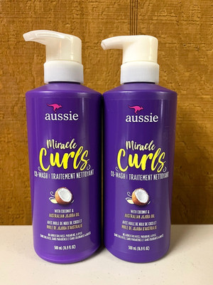 2 Aussie Miracle Curls Co-Wash With Coconut & Australian Jojoba Oil 16. ...