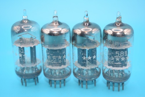 Match Quad - GE GL 5814a Premium Spec Vintage Audio Tubes - TV7 Tested ...