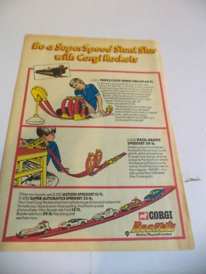 Original Corgi rockets cars Toy advert Full Page UK 1970s | eBay