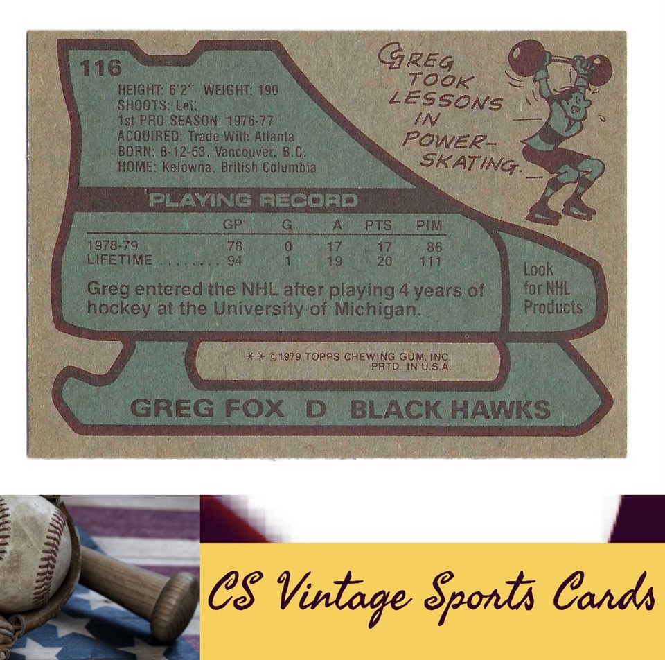 1979-80 Topps #116 Greg Fox | eBay