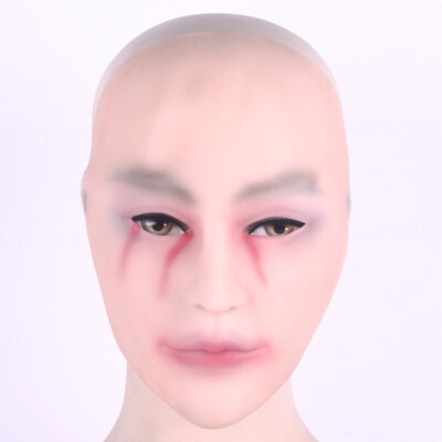 Masquerade Bald Bleeding Women Face Masks Female Cosplay Disguise ...