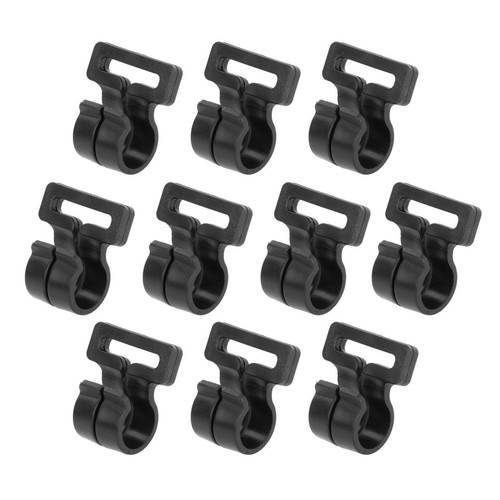 10 Pieces Camping Tent Pole Hook Hooks Awning C Clips Black Inner | eBay