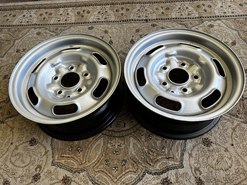 Original Restored Pair of 14x6 Pontiac Rally 1 wheels 90677 JK | eBay