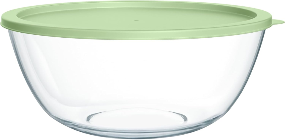 Extra Large Glass Mixing Bowls Clear Glass Salad Cooking Bowls for ...