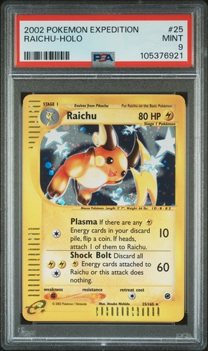 2002 POKEMON EXPEDITION #25 RAICHU-HOLO PSA 9 | eBay