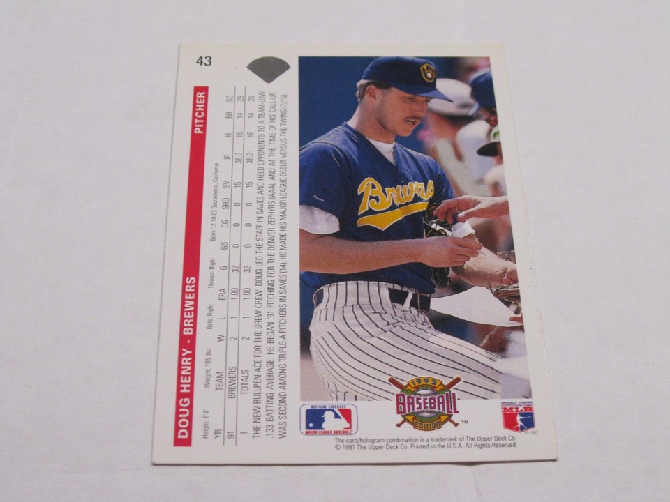 Doug Henry Autographed Baseball Card | eBay