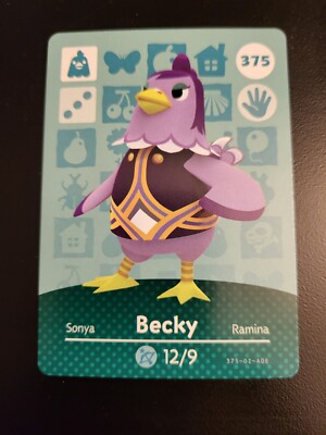 Becky - 375 - Series 4 - Authentic Animal Crossing Amiibo Card | eBay