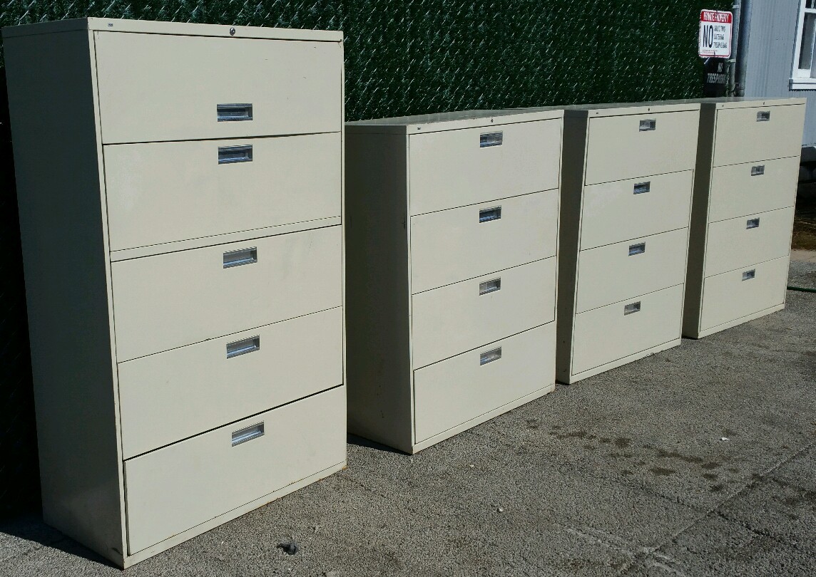 Choice of HON 4 Drawer or 5 drawer/cubby Heavy Duty Lateral Filing ...
