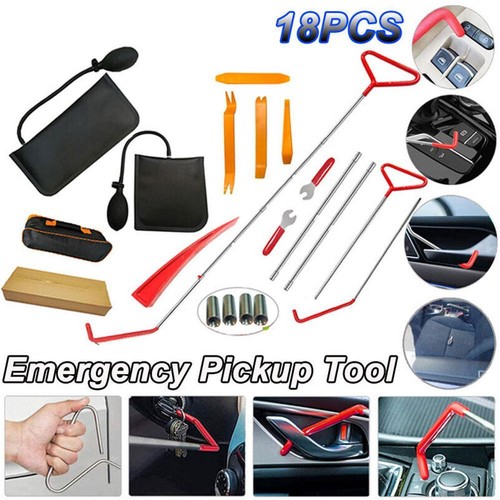 18Pcs Car Door Open Unlock Tool Kit Emergency Open-Fix-Removal Kit Pa ...