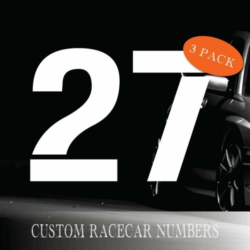 x3 Custom RaceCar Number 14" x 10" [ drag race sprint street drift ...