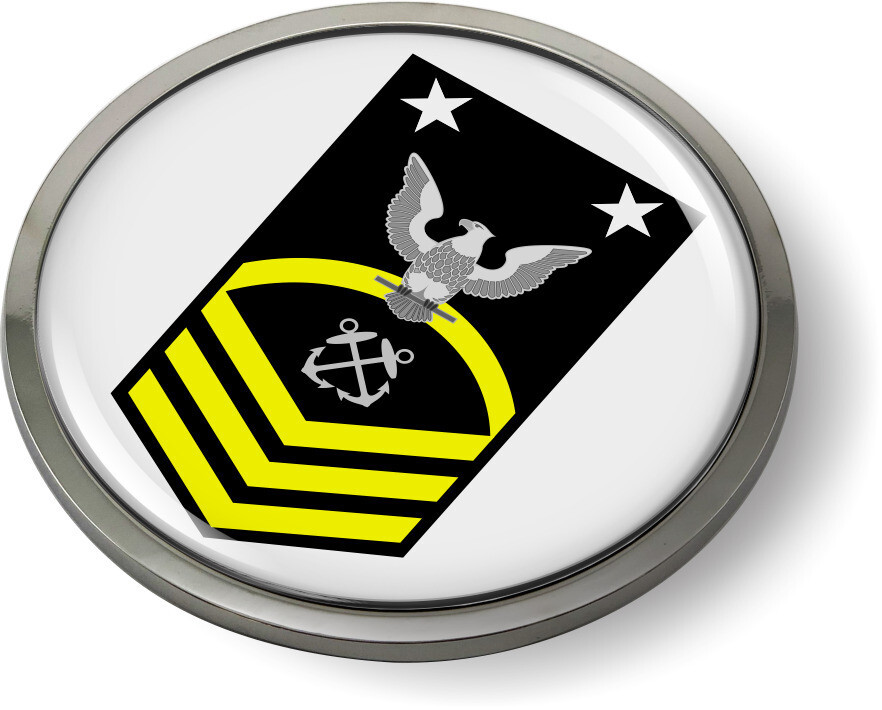 U.S. Navy Enlisted Ranks & Insignias, Emblems, Car Stickers CHROME ...