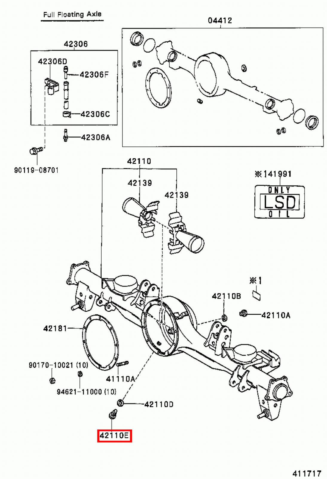 Genuine LandCruiser HDJ101 HDJ100 GRJ79 GRJ78 Rear Axle Diff Magnetic ...