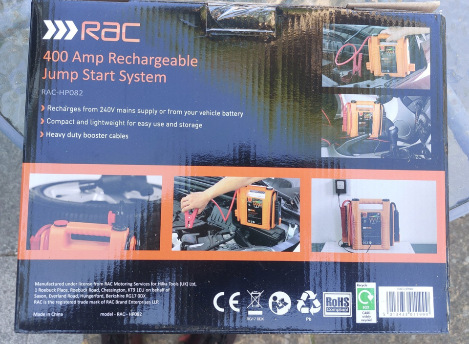 Rac 400Amp Rechargeable Jump Starter System HP-082 | eBay UK