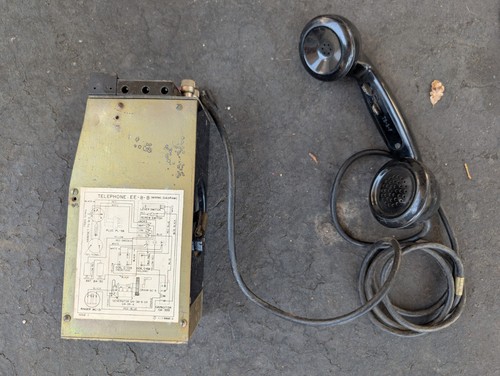 🔥 US ARMY SIGNAL CORPS EE-8- FIELD PHONE CRANK TELEPHONE MILITARY WW2 ...