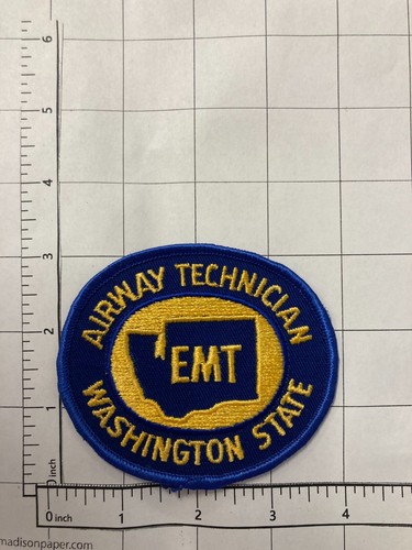 Washington State Airway Technician Blue/Gold EMT Patch EMT, EMS ...