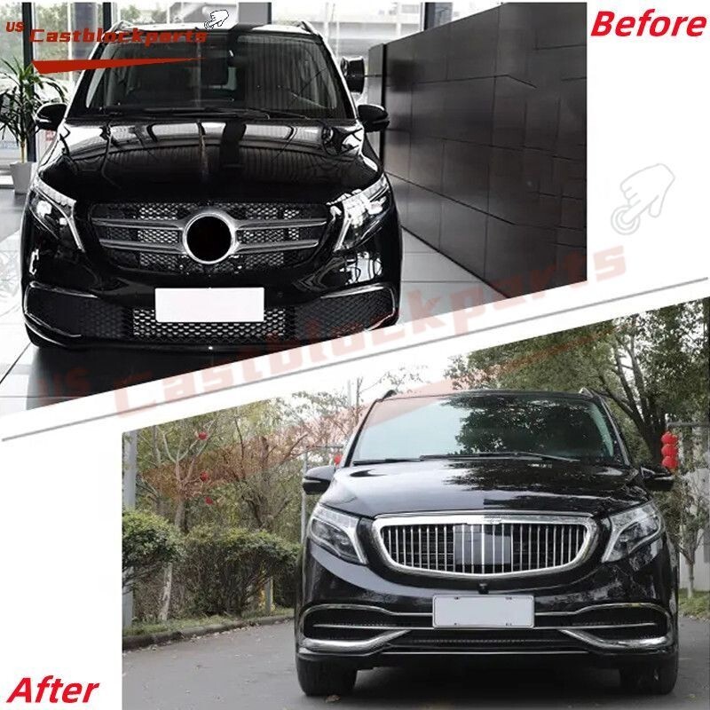 Front Bumper Kit For 16-20 Mercedes Benz Metris W447 Facelift To ...