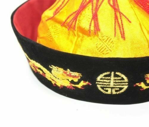 Chinaman Hat Cap Dragons Qing Dynasty Emperor Tang Costume Cap Landlord ...