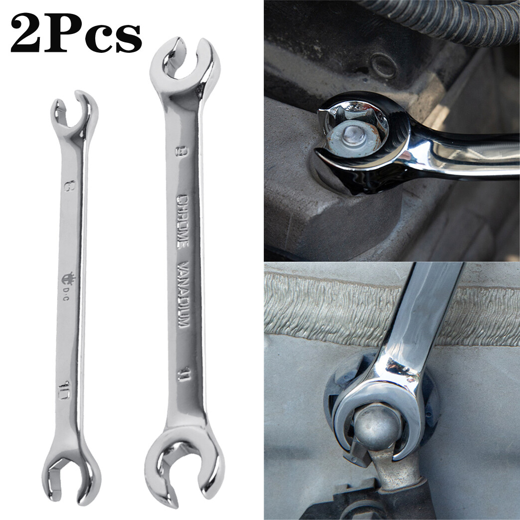 Flare Nut Spanner Set Double End Open Ring Spanner Brake Line Spanner ...