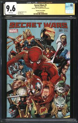 Secret Wars (2015) #1 Dynamic Forces Edition CGC x JSA Signature Series ...