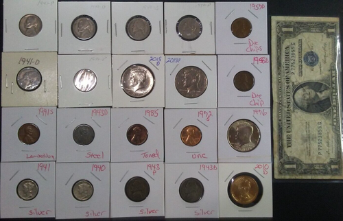 U.S. Coin Starter Lot Collectors Set 20 Coins w/silver and silver ...